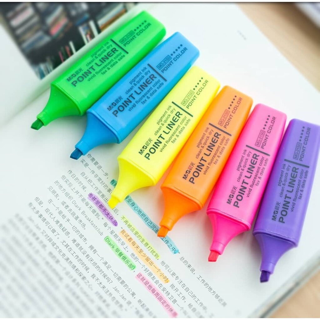 M&G Fluorescent Highlighter Point Liner AHM21571 | Lazada