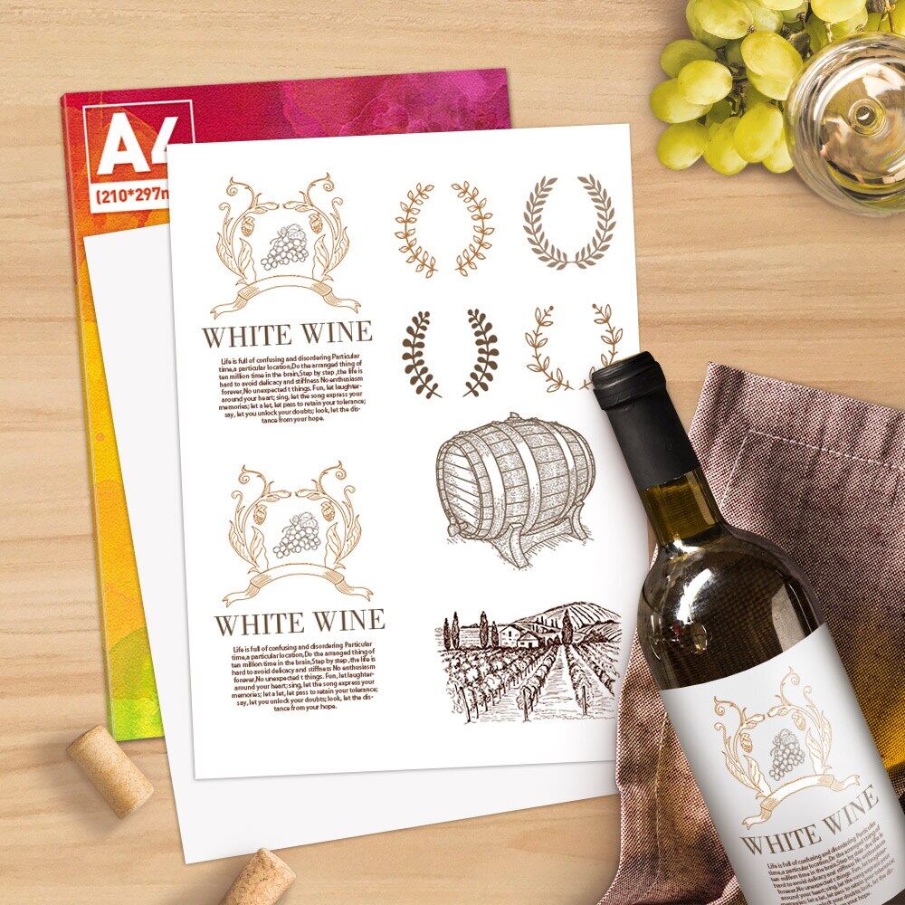 A4 Paper Sheets Adhesive Printable Label Sticker Paper Glossy for ...