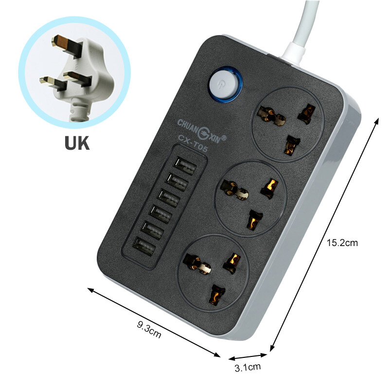 Multi Function Socket Uk Plug Universal Socket Power Board Power Strip With 4 Power Socket