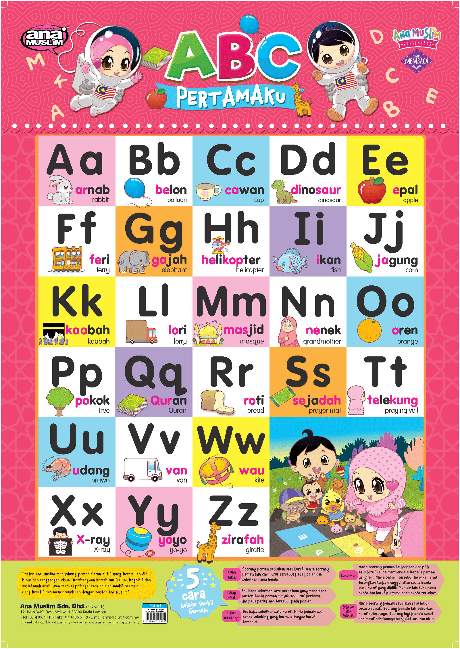 KOLEKSI LENGKAP POSTER ANA MUSLIM (PENDIDIKAN PRASEKOLAH - ABC | 123 ...