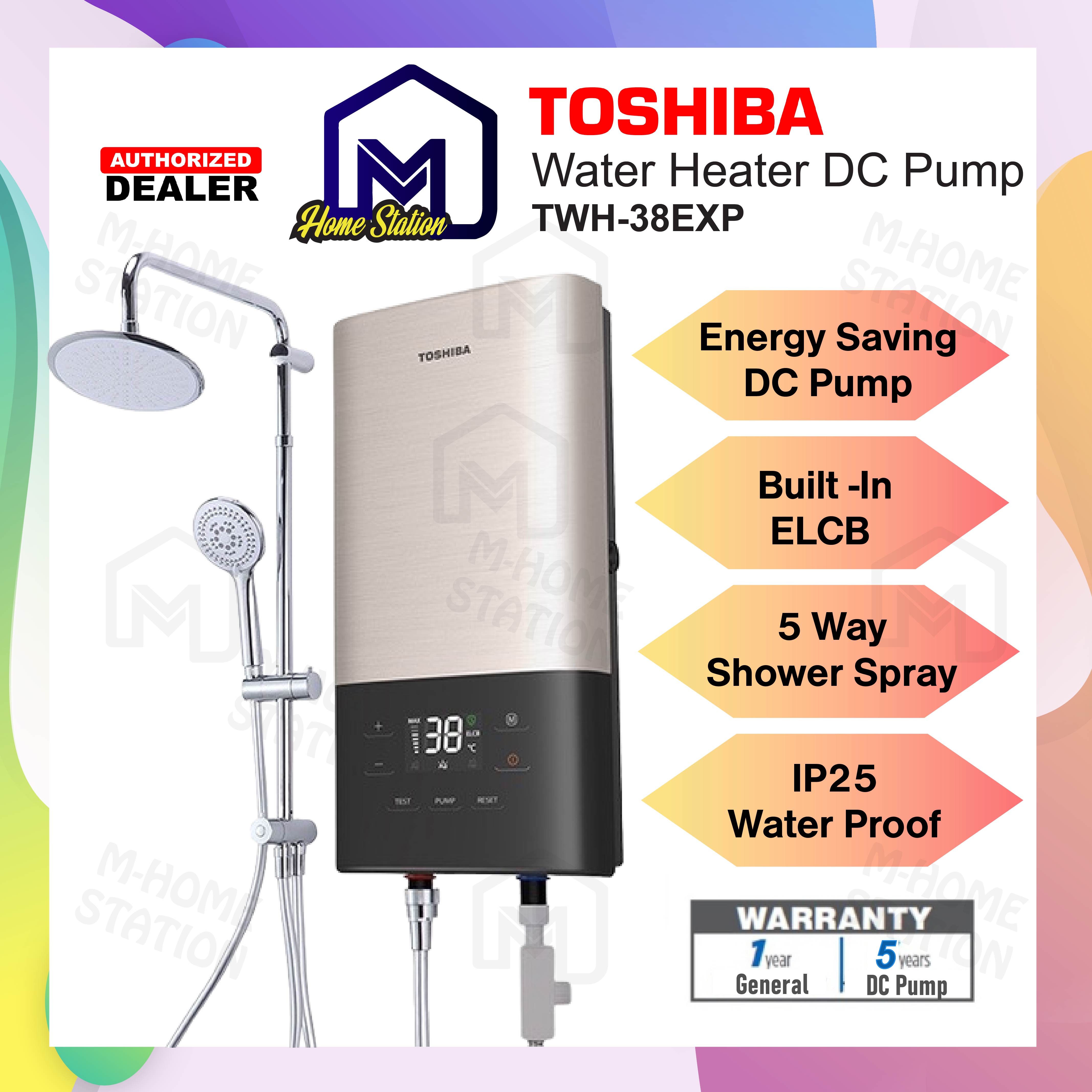 Toshiba Rain Shower Water Heater DC PUMP TWH-38EXPMY(G) or TRIO Rain ...