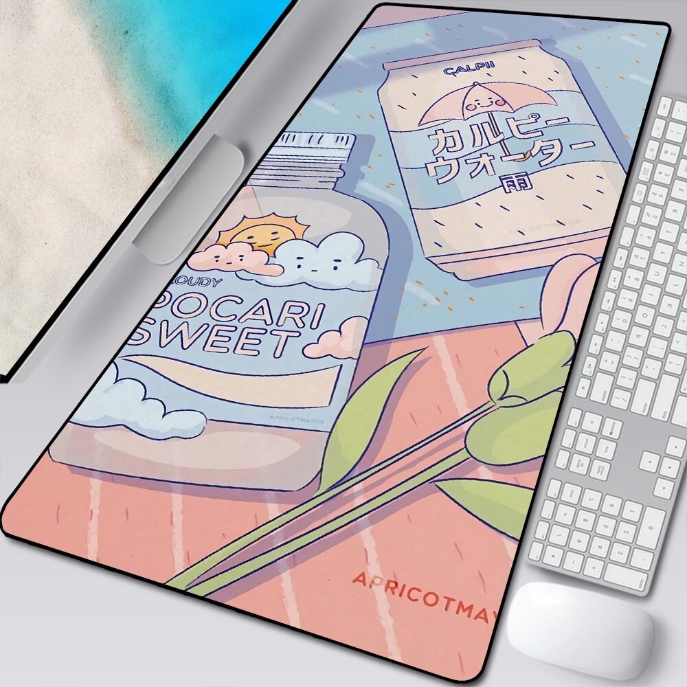 Large Anime Pink Mousepad Gamer Cute Kawaii XXL Gaming Mouse Pad Rubber ...