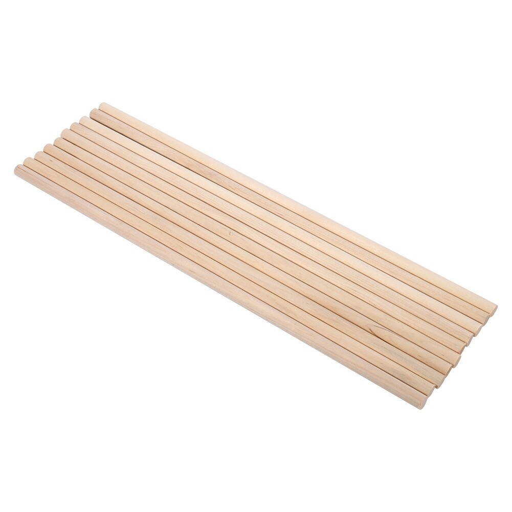 10Pcs Wooden Round Sticks Wooden Dowel Rods Wooden Arts Craft Sticks ...