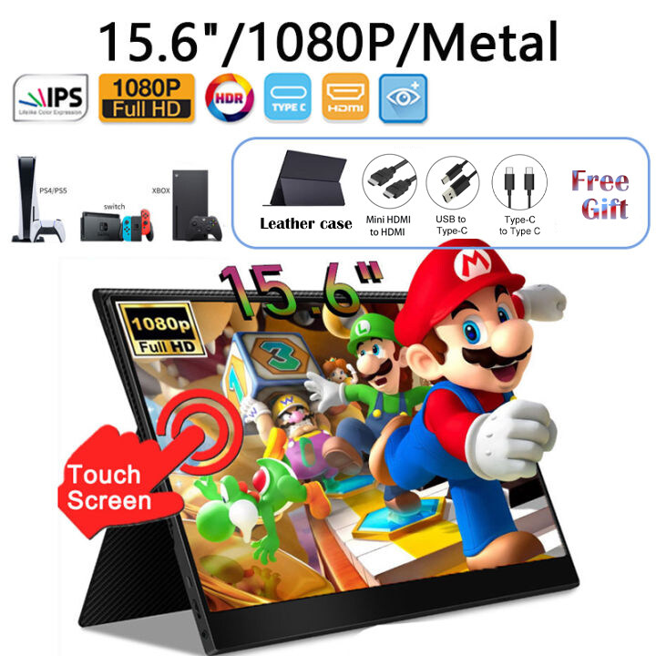Portable Monitor Computer 15.6 Inch 75Hz Nintendo Switch 1080p Gaming ...