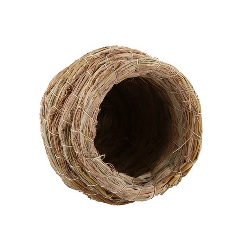 1* Parrot Handmade Bird House Pet Supplies Hamster Pet Bedroom Straw ...