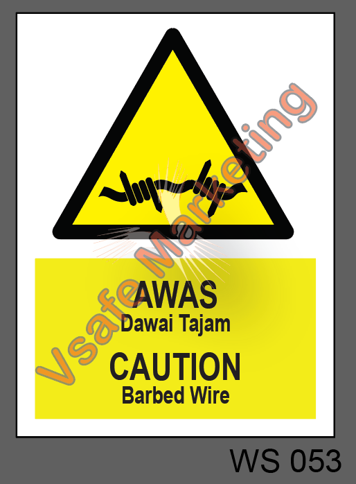 Signage VSAFEMKT Warning Safety Signage Signs (papan tanda amaran) WS ...