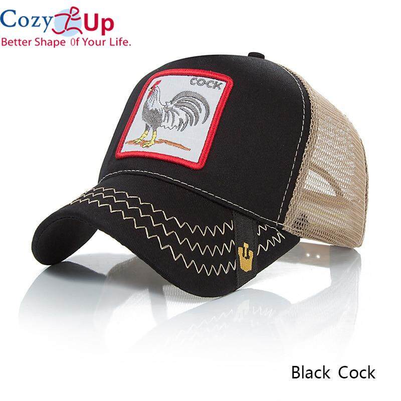 COZY สำหรับผู้หญิงหมวกฤดูร้อนตาข่ายหมวกเย็บปักถักร้อยสัตว์กระดูก ...