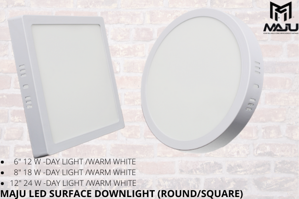 MAJU LED SURFACE DOWNLIGHT (ROUND/SQUARE) | Lazada