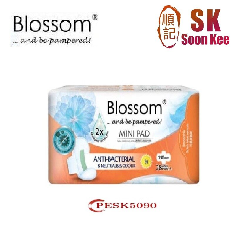 Blossom Day Use Mini Pad Anti-Bacterial & Neutralises Odour 190mm 28's ...