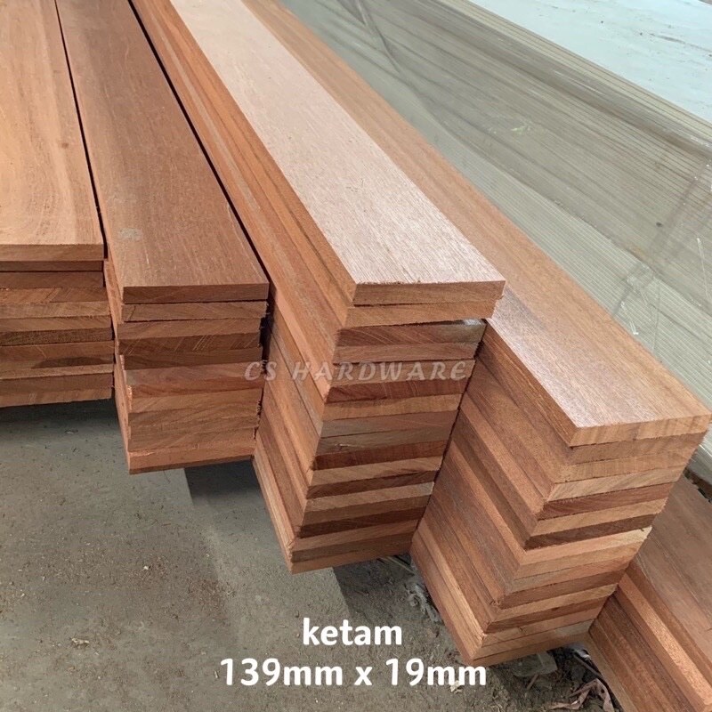 1'' x 6'' Solid Kayu Meranti Bukit Wood Kayu (KERAS) KAYU ATAS MEJA ...
