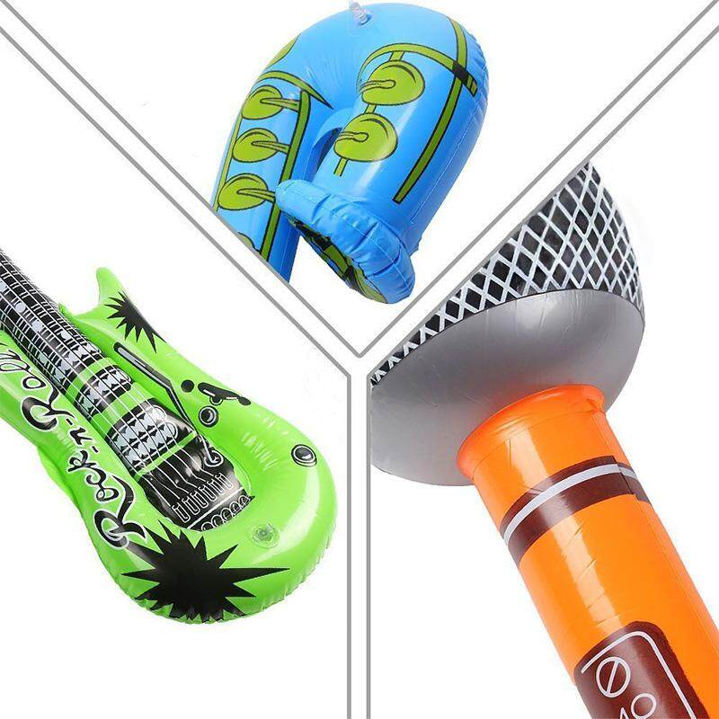 12Pcs Inflatable Guitar Saxophone Microphone Balloons Fun Musical ...