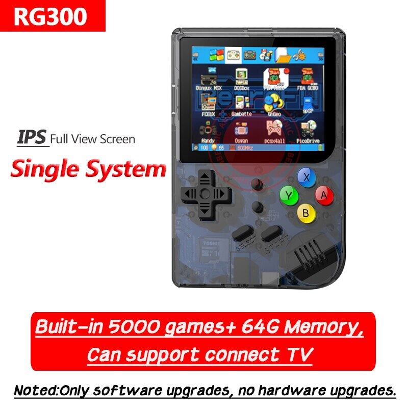 New RG300 64G Video Games Portable Retro FC Console Retro Game Handheld Games Console Player RG ...