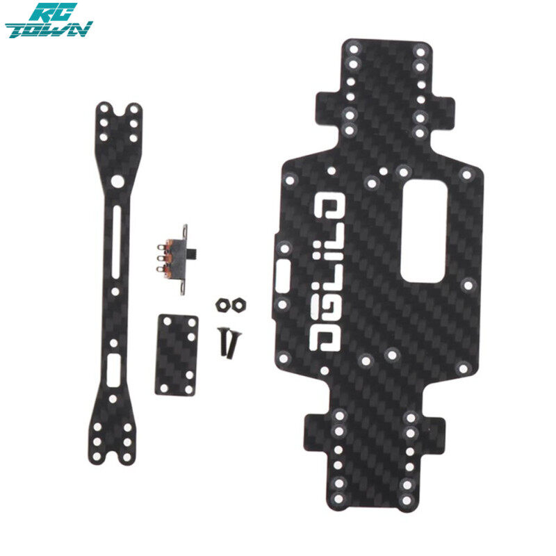 อัพเกรดคาร์บอนไฟเบอร์แชสซีรถด้านล่างต่ำ Body Shell สำหรับ Wltoys K969 ...