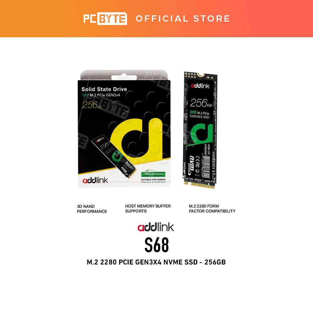 Addlink S68 M.2 2280 PCIe Gen3x4 NVMe SSD - (256GB / 512GB) | Lazada