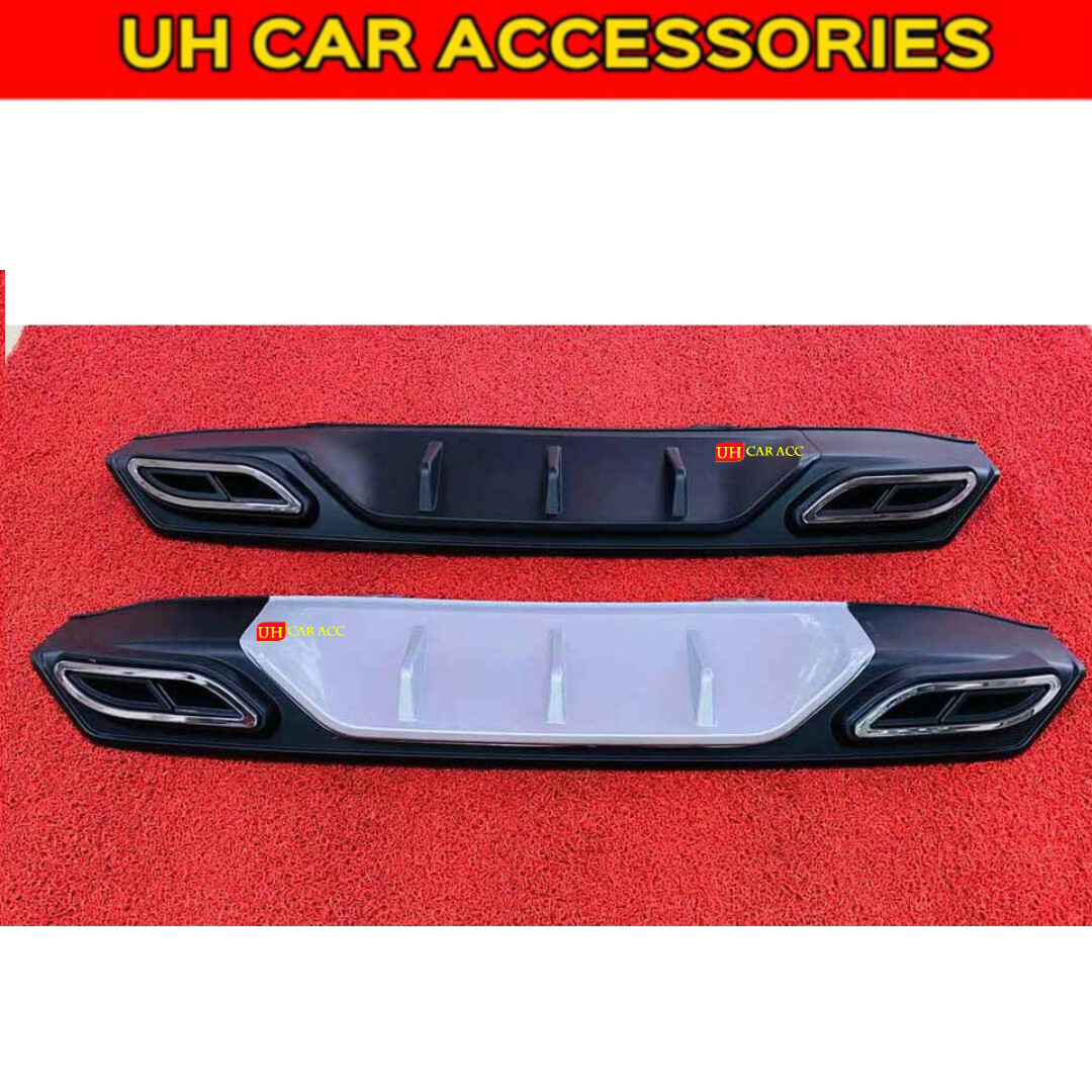 JDM Style Bumper Diffuser With LED Light Rear Bumper Diffuser + LED 3rd ...