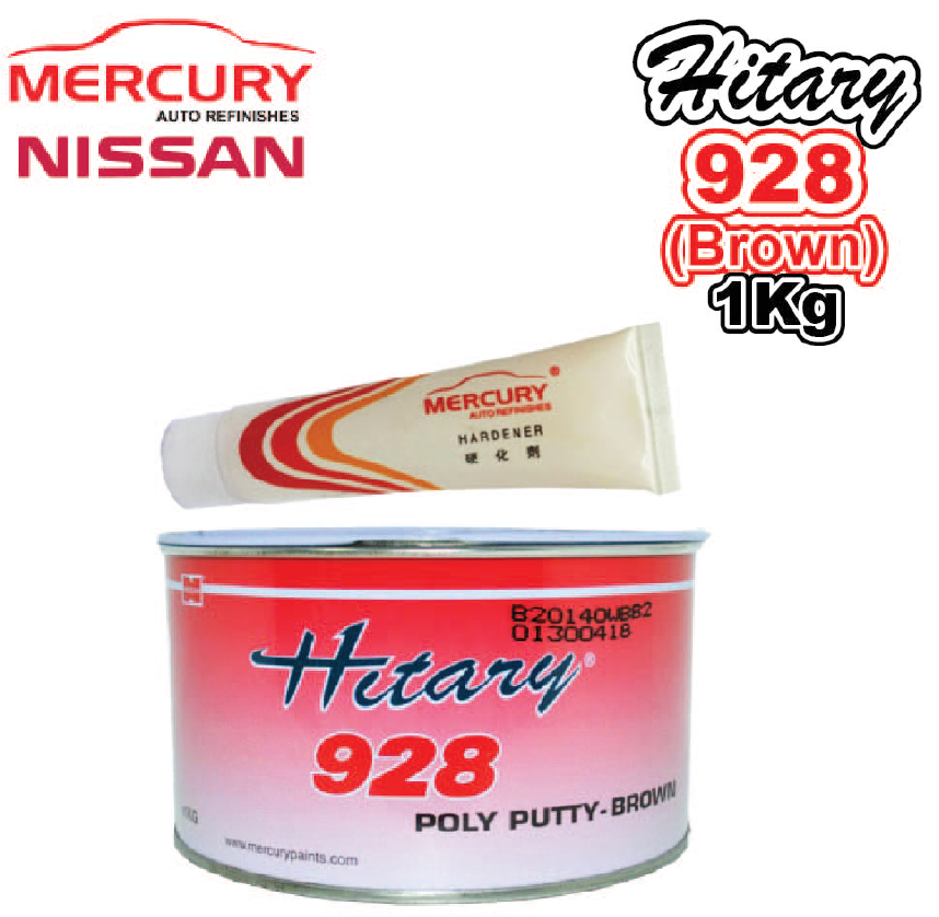 Nissan HITARY 928 POLY PUTTY (BROWN) 1KG with HARDENER | Lazada