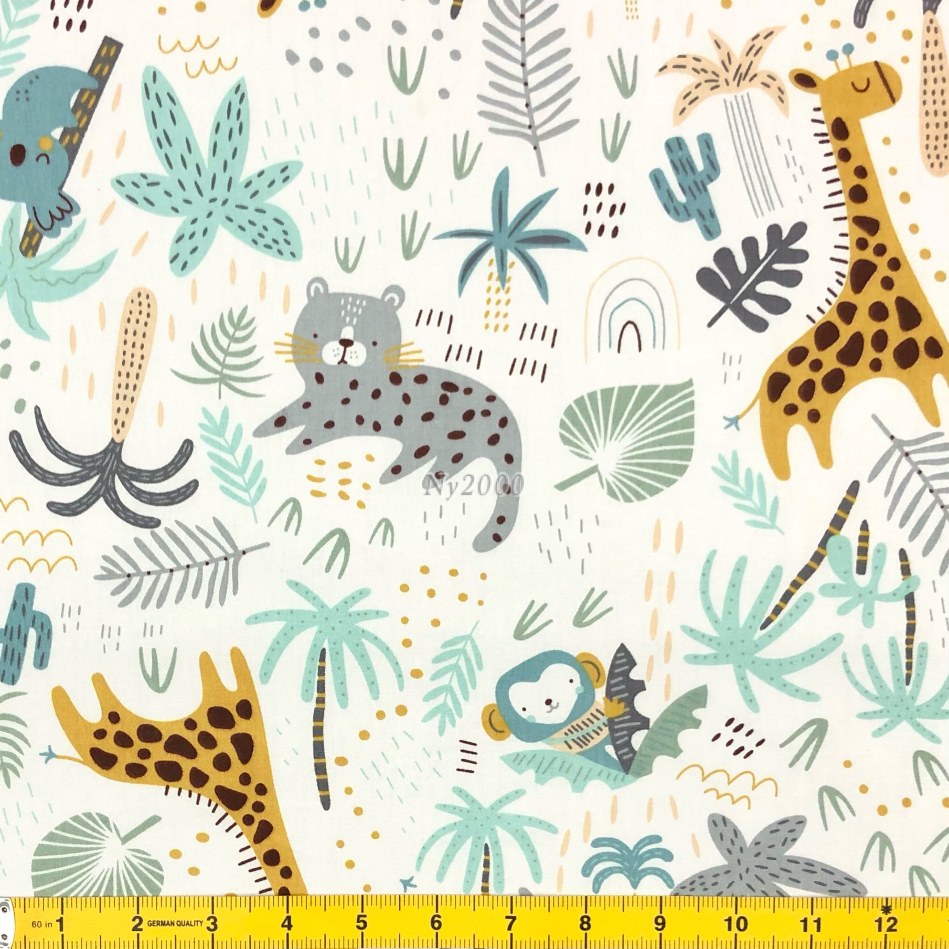 Kain Comb Cotton Corak Binatang Comel (Bidang 60 inci) | Lazada