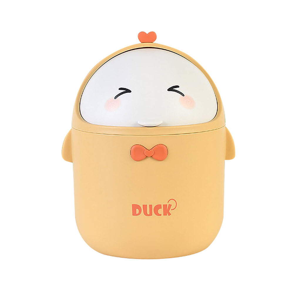 【YIDEA HONGKONG】Mini Desktop Trash Can With Lid, Portable Cute Cartoon ...