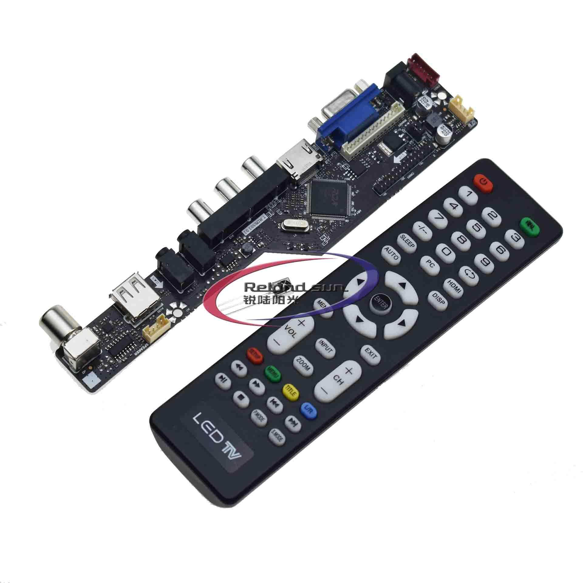 Universal LCD Controller Board Resolution TV Motherboard VGA HDMI AV TV ...