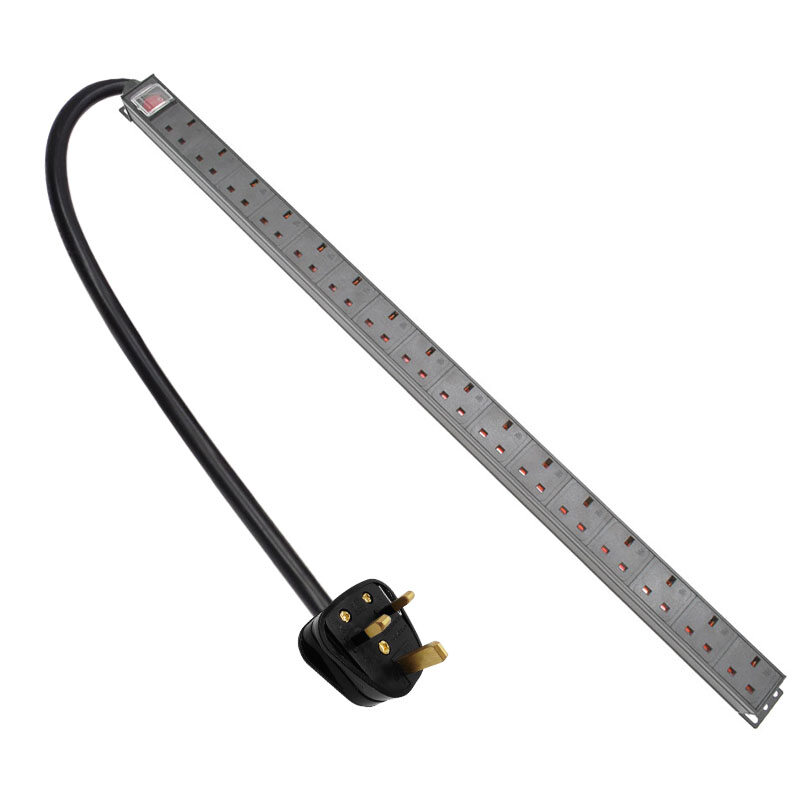 13A PDU Power Distribution Unit 2-18 Ways UK 3 pin output Power Socket ...