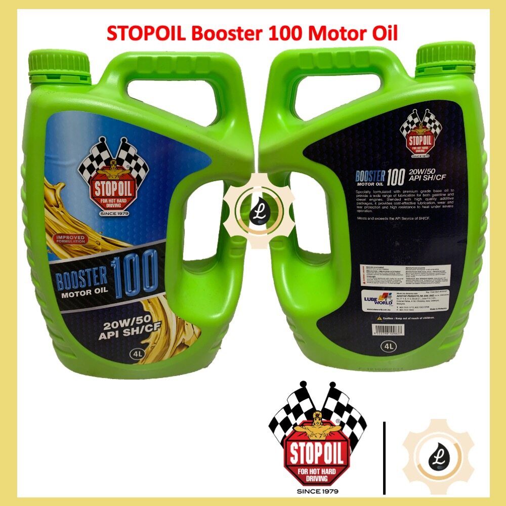 [Ready Stock] STOPOIL Booster 100 20W/50 API SH/CF | Minyak HItam | 黑油 ...