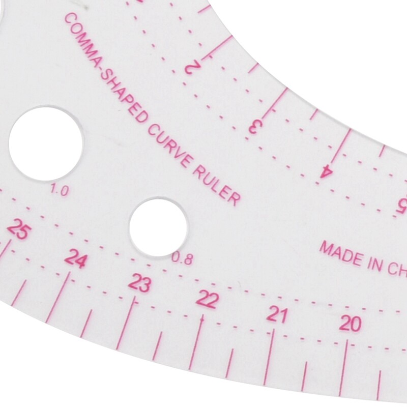 11.8" Long Comma Shaped Plastic Transparent French Curve Ruler Spline ...