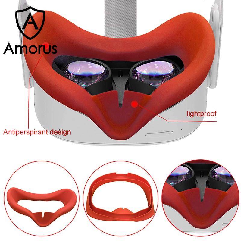 Amorus Silicone Blindfold Eye Pad Lens Protect Cover for Oculus Quest 2 ...