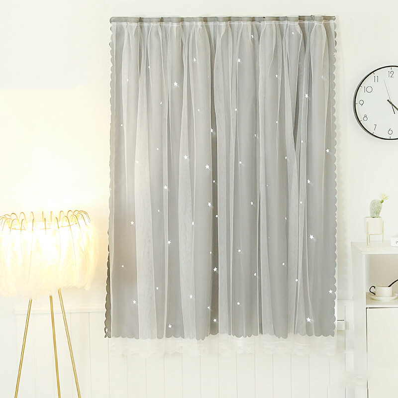 1 PCS No Punching Velcro Curtain Self-adhesive Blackout Cloth Living ...