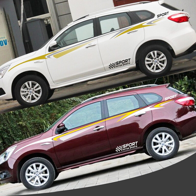 2Pcs Kaichen T70 car waist line stickers modified garland special body ...