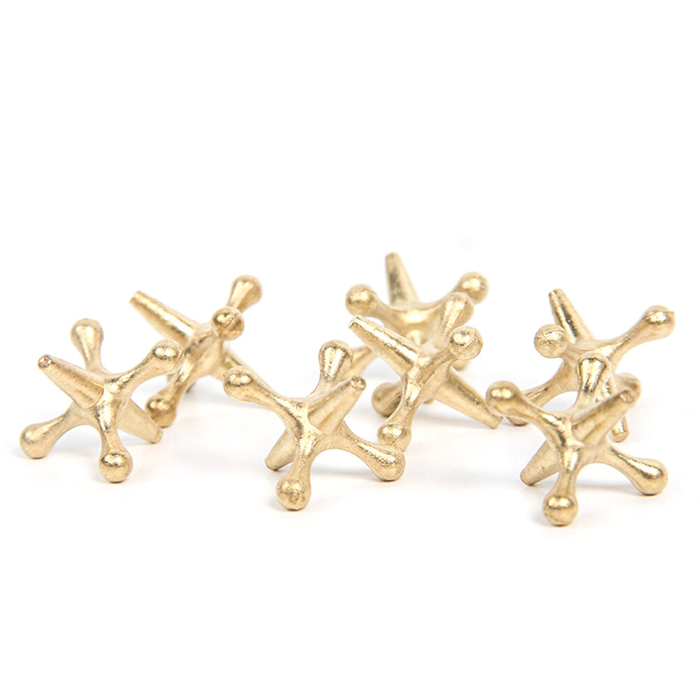 2 Sets Retro Metal Jacks and Ball Game with 2 Bouncy Balls Classic Game ...