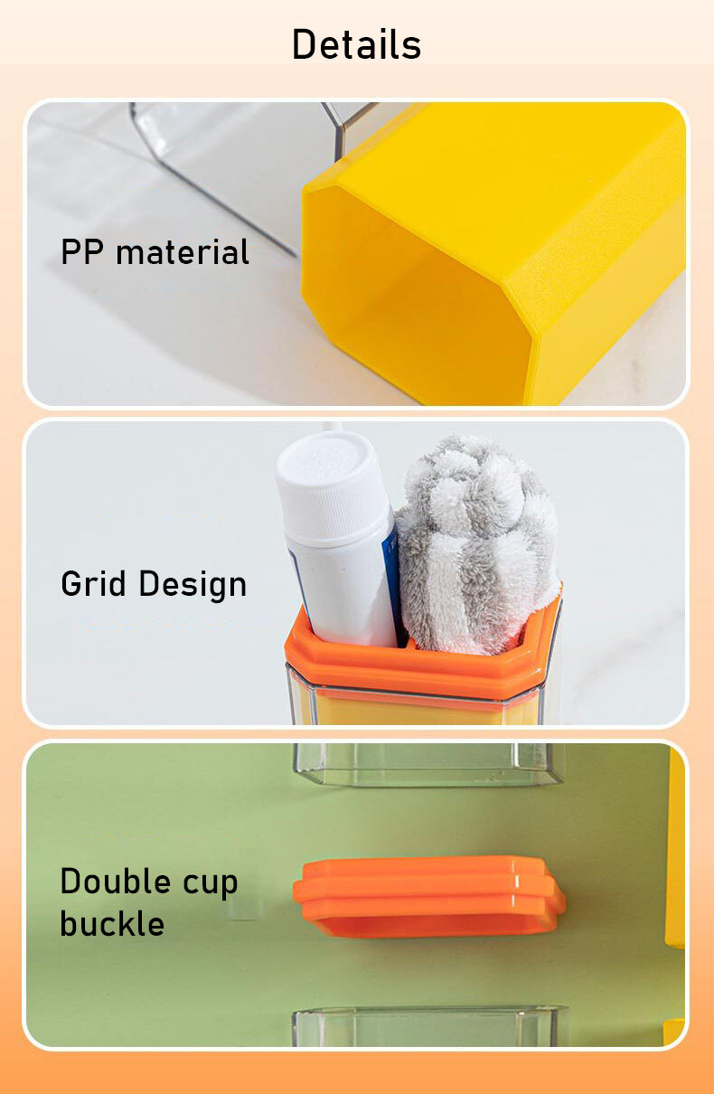 MENGNI เป็ดน้อยสีเหลือง กระบอกใส่แปรงสีฟัน กล่องเก็บแปรงสีฟัน กล่อง ...