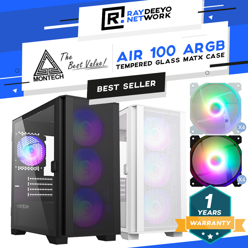 MONTECH AIR 100 ARGB / AIR 100 LITE MATX Case Chassis [Airflow ...