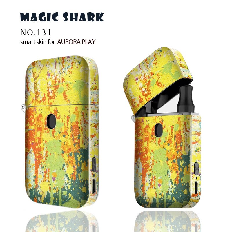 Magic Shark 2.5d Bumpy แฟชั่นบทคัดย่อที่มีสีสันบทคัดย่อฝาครอบกรณีสติกเก ...