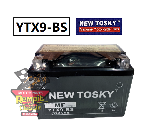 REMPIT YTX9 YTX9A Gel Battery Kering MODENAS ELEGAN 150 ELEGAN 200 SYM ...