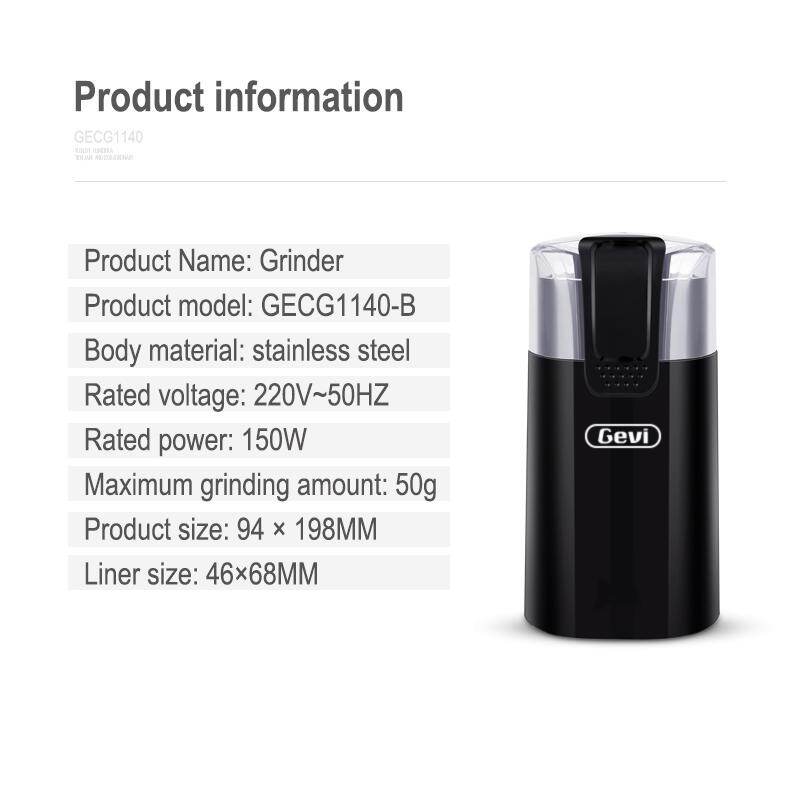 Gevi เครื่องบดเมล็ดกาแฟไฟฟ้าใช้งานง่ายเครื่องบดเพื่อสุขภาพอเนกประสงค์ ...