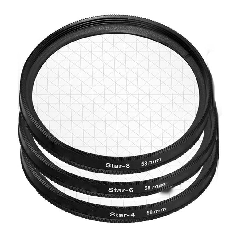 Star Filter 37mm/40.5mm/46mm/49mm/52mm/58mm/62mm/67mm/72mm/77mm/82mm ...