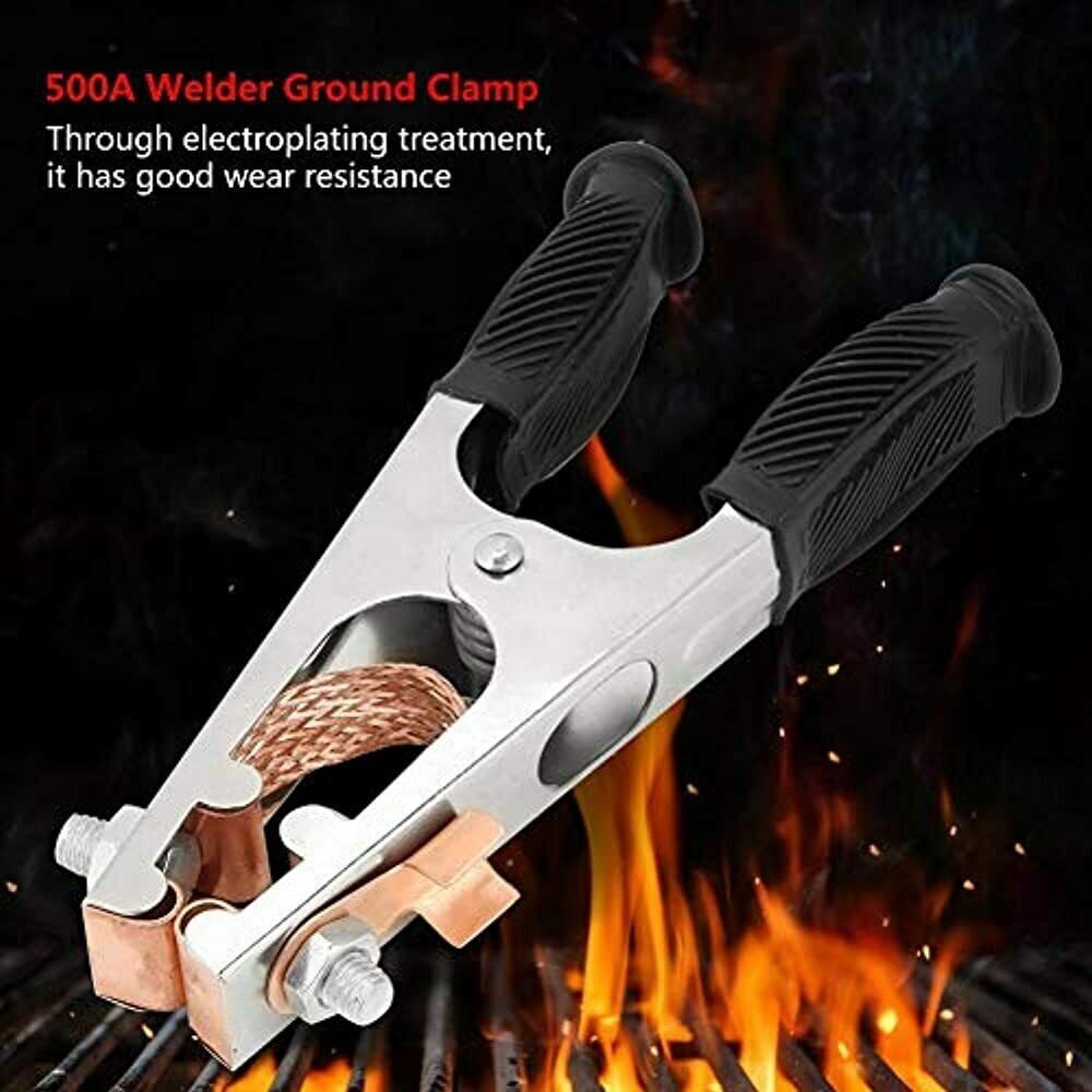 American Welding-Ground Clamp 500A Copper Earth Clip Electroplated ...