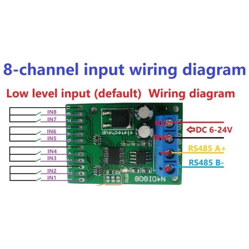 8Ch Input/Output Digital Switch TTL LvTTL CMOS RS485 IO Control Module ...