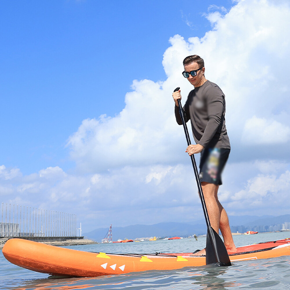 LIXADA Inflatable Stand-Up Surfboard Seaside Beach Water-skiing ...