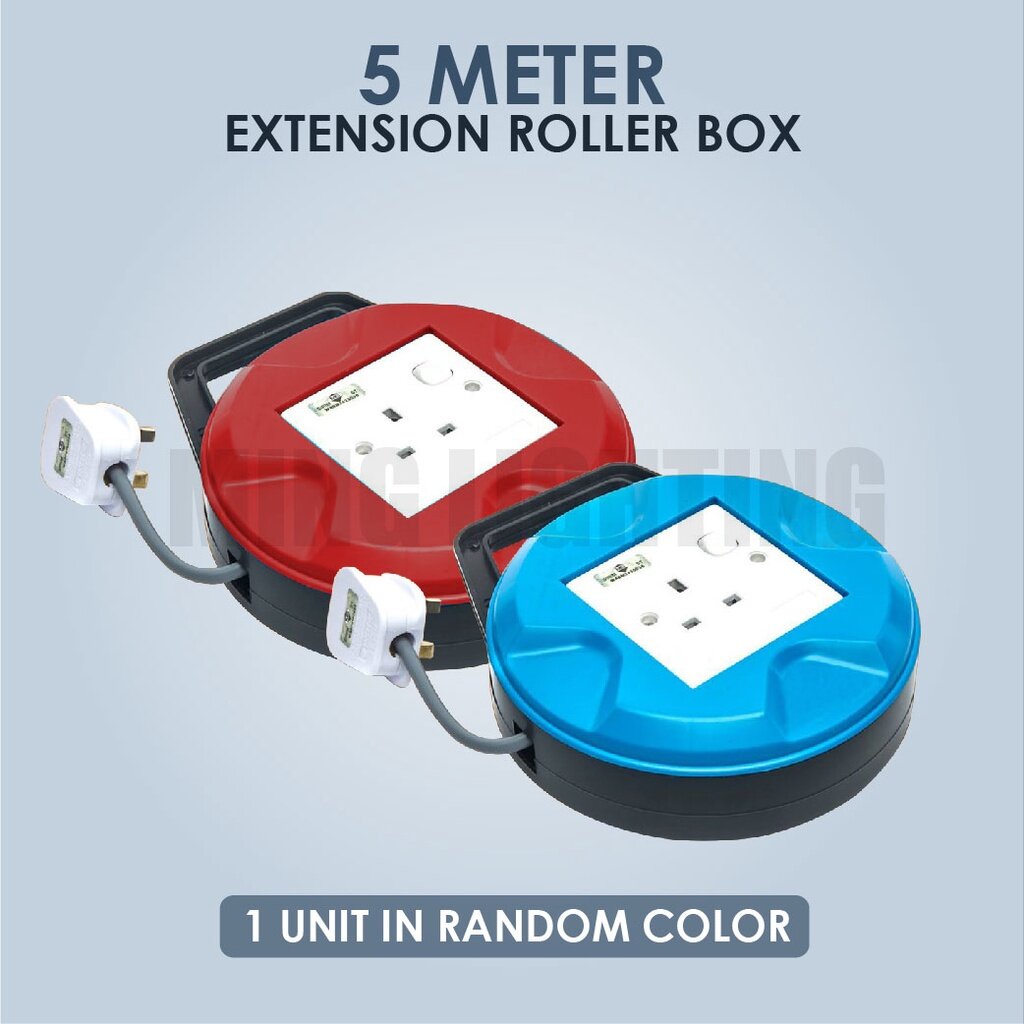 [SIRIM] 5M 7M 10M Round Extension Wire Box Power Cable Roller Trailing ...