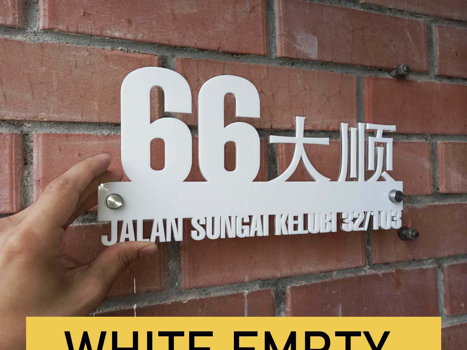 Acrylic House Number Plate ,Plate Nombor Rumah 门牌号码 | Lazada