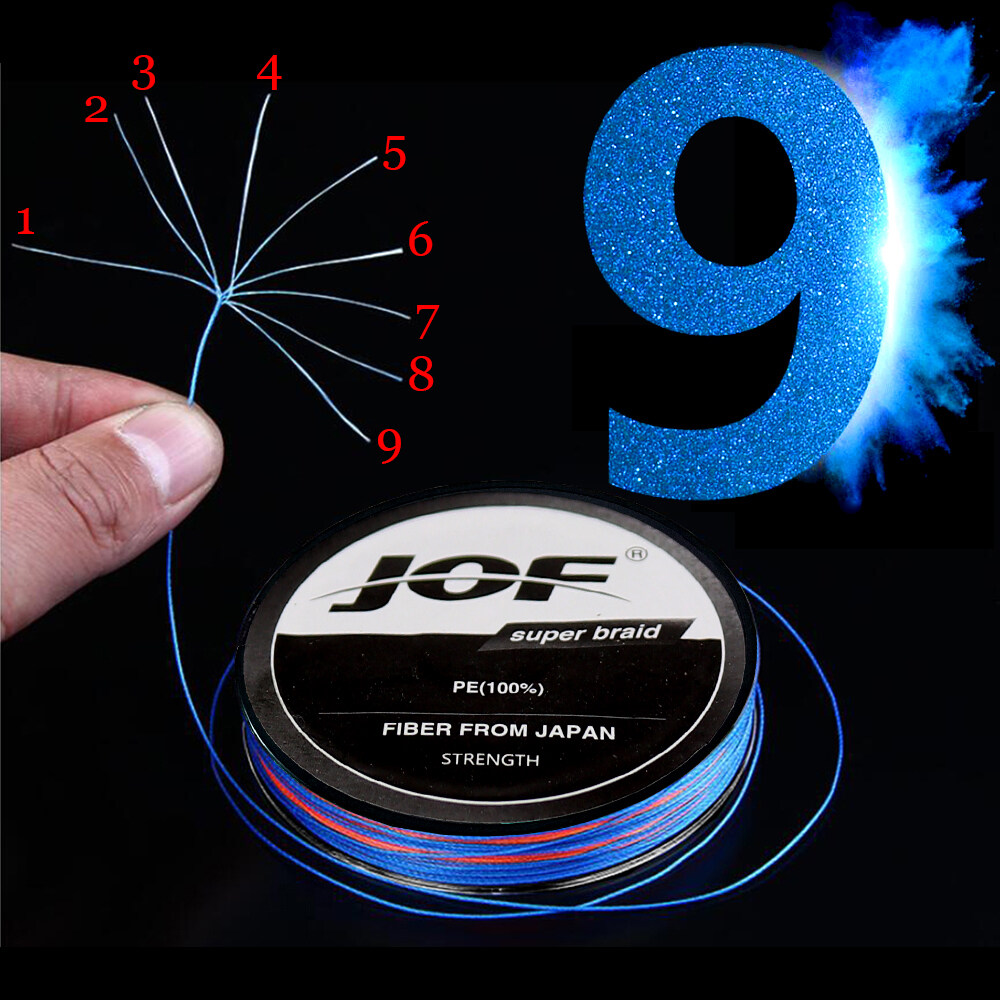 JOF 9เส้น500เมตร300เมตร100เมตรที่มีคุณภาพสูง PE ถักสายตกปลาน้ำเค็มสานม ...