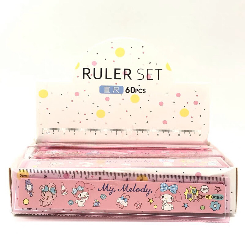 15cm Cartoon Ruler 2 in 1 Straight and Wave Ruler Pembaris Comel Lurus ...