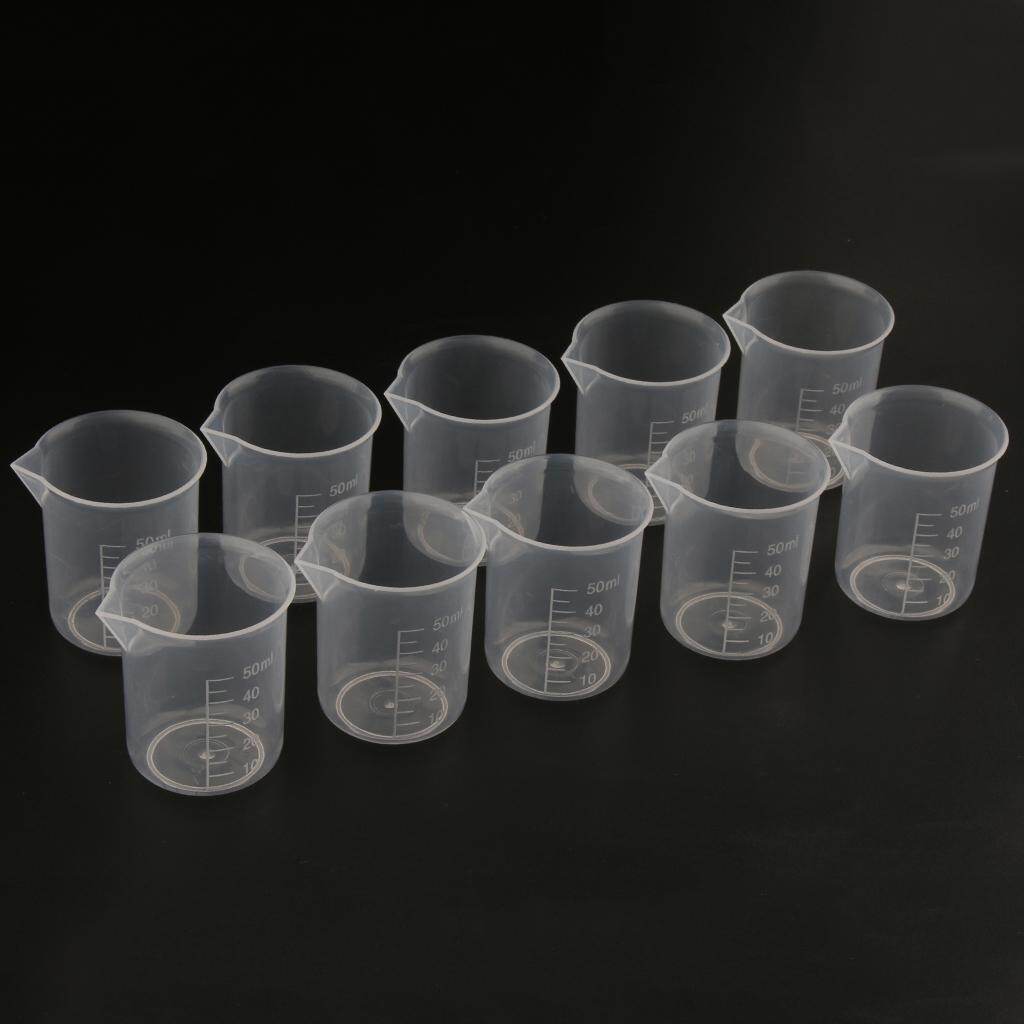 Kesoto 20 Pcs Food Grade Plastic Clear Graduated Measuring Cup Beaker ...