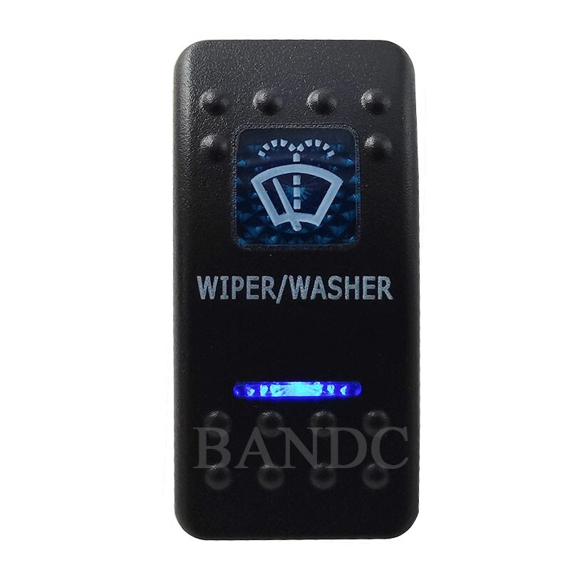 【A HOT】12V 24V Blue Windshield Wiper Washer Rocker Switch With Jumper ...
