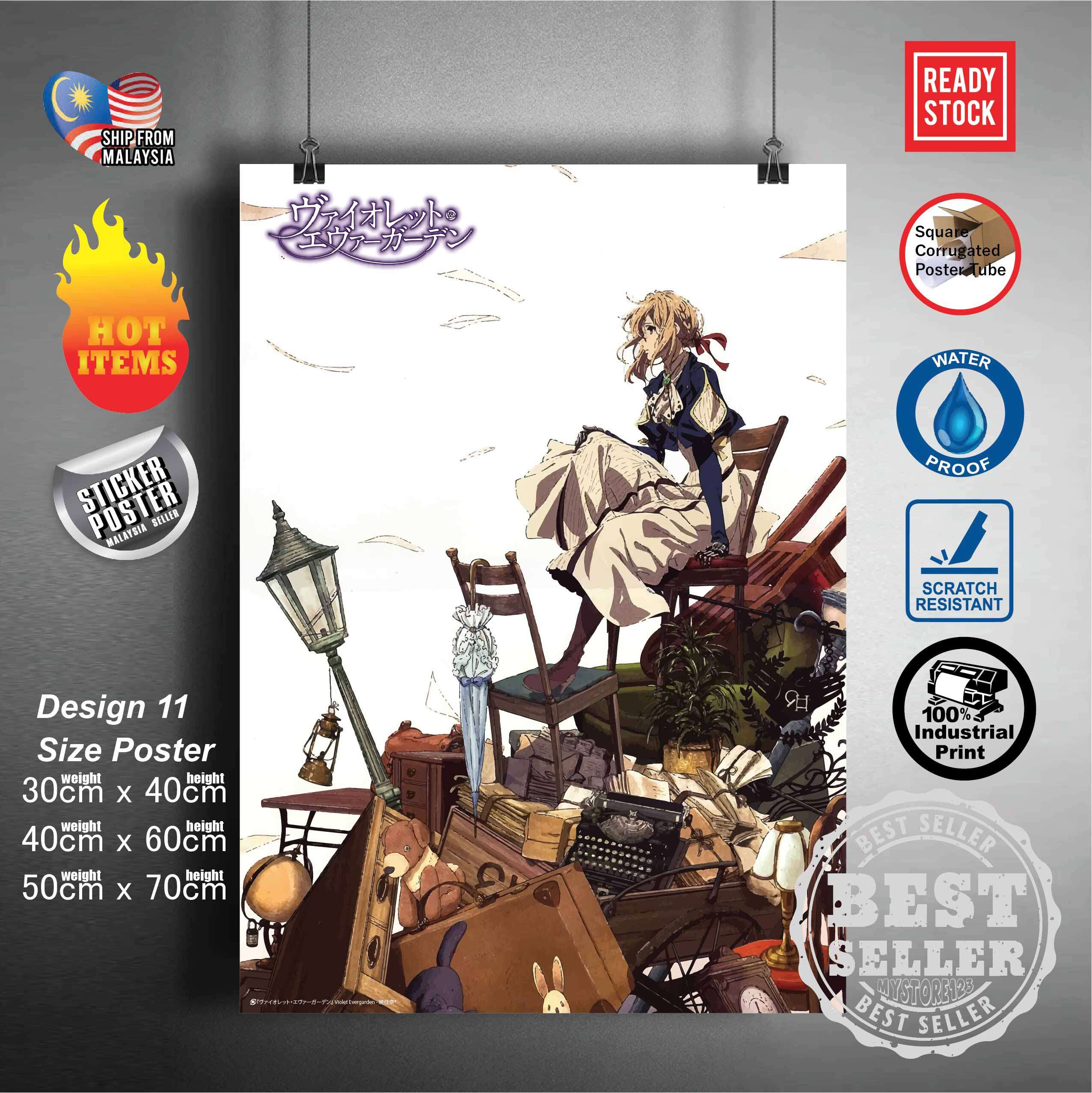(READY STOCK) Violet Evergarden Anime Poster Sticker Gilbert ...
