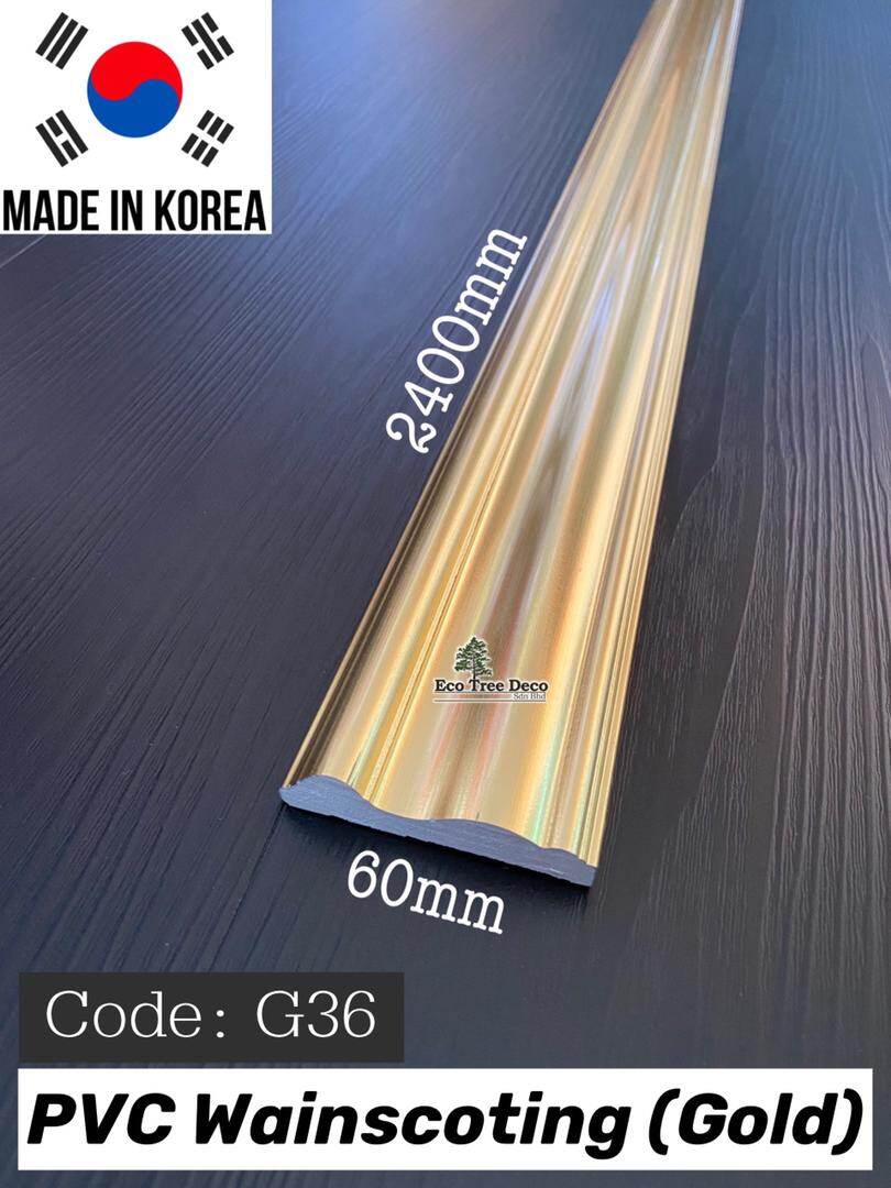 Wainscoting PVC GOLD Ready Stock Made In KOREA Accent Wall Diamond ...