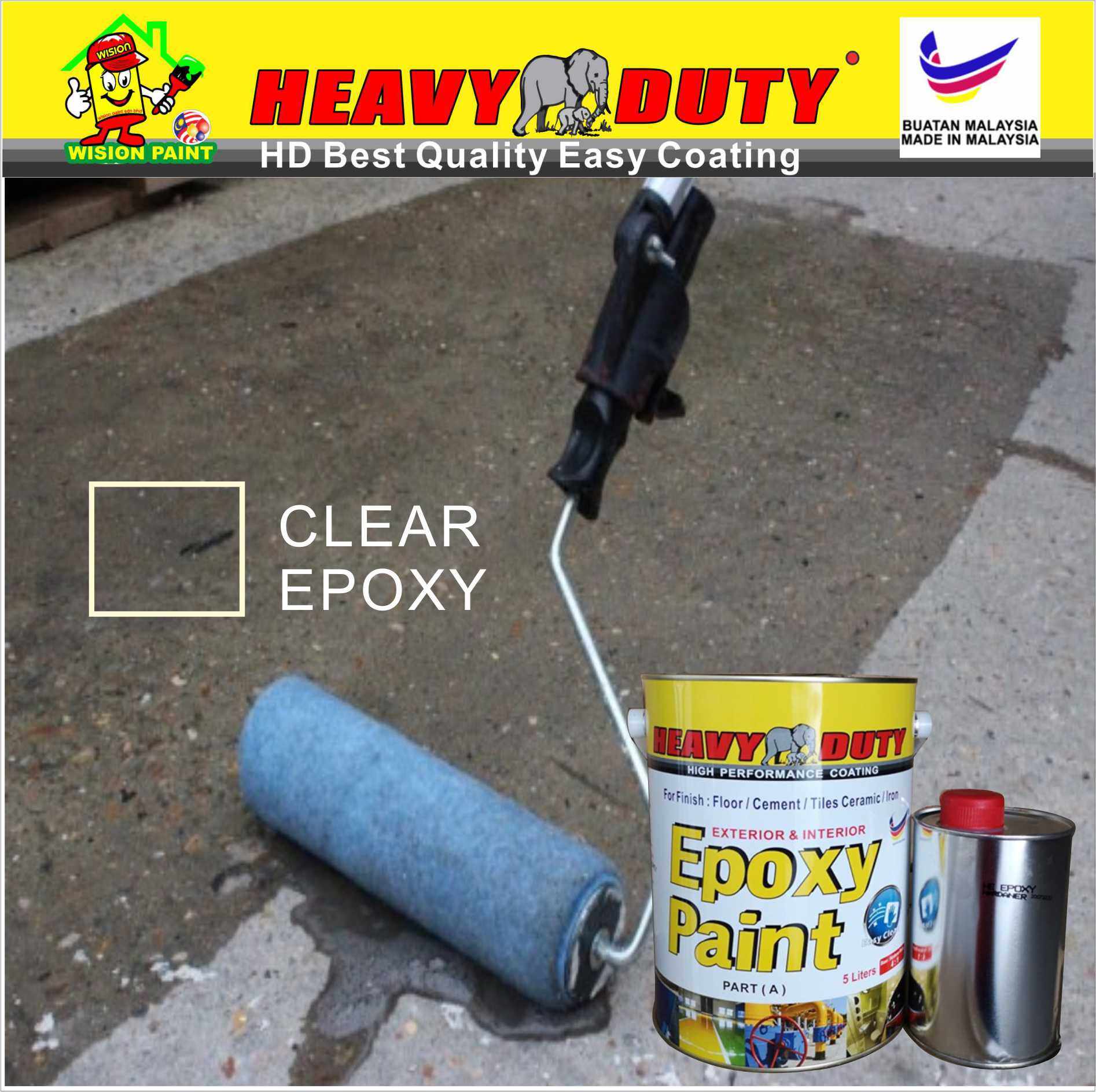 CLEAR EPOXY ( 5L ) HEAVY DUTY EPOXY BRAND Two Pack Epoxy Floor Paint ...