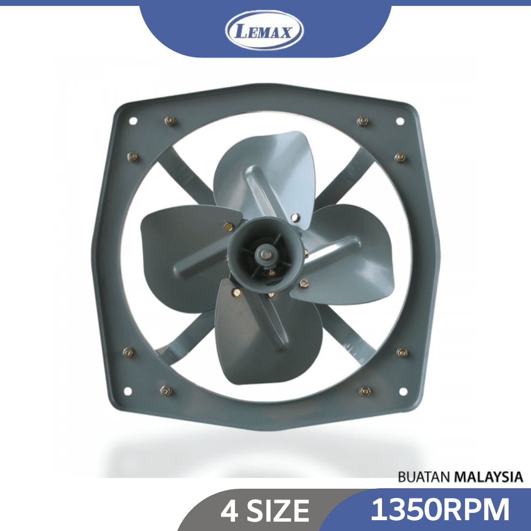 LEMAX 12" 15" 18" 24" Heavy Duty Industrial Exhaust Fan Kipas Ekzos ...