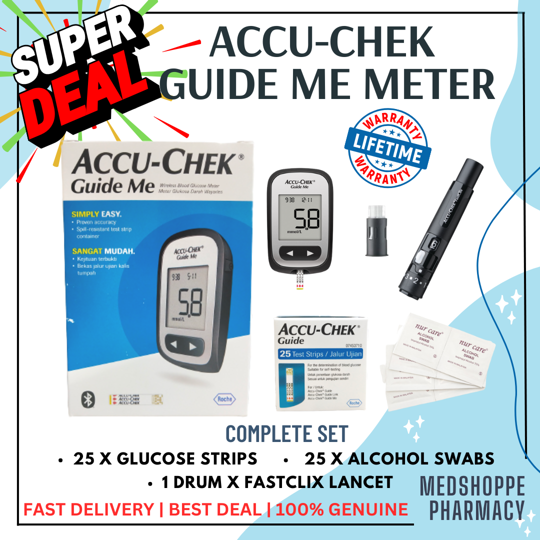 ACCU-CHEK Guide Me Blood Glucose Meter Full Set (Accuchek) | Lazada